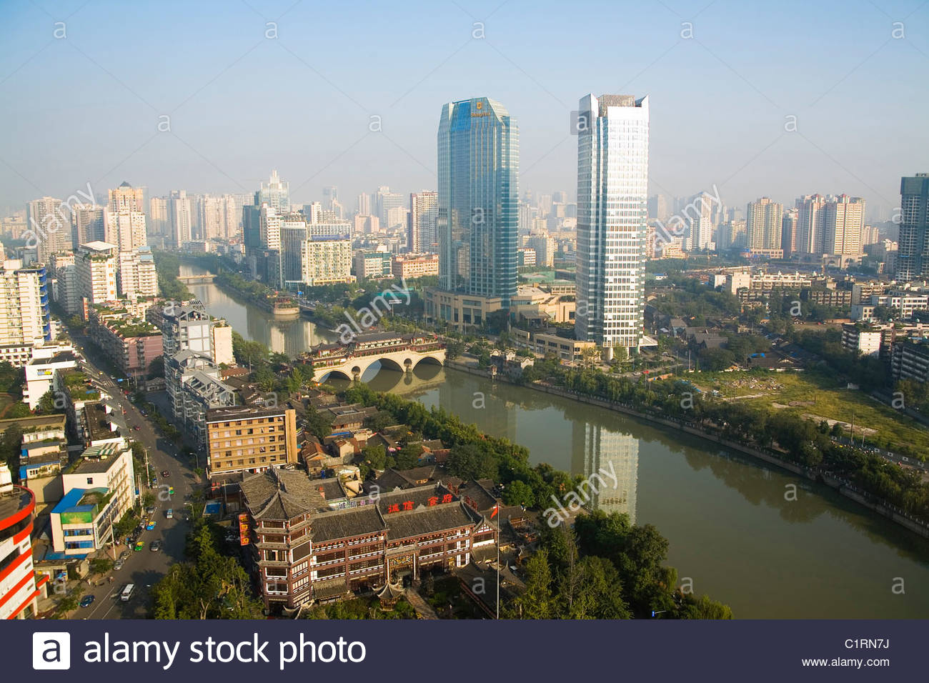 Chengdu City, Anshun Veranda Bridge, Sichuan Province, China Stock ...