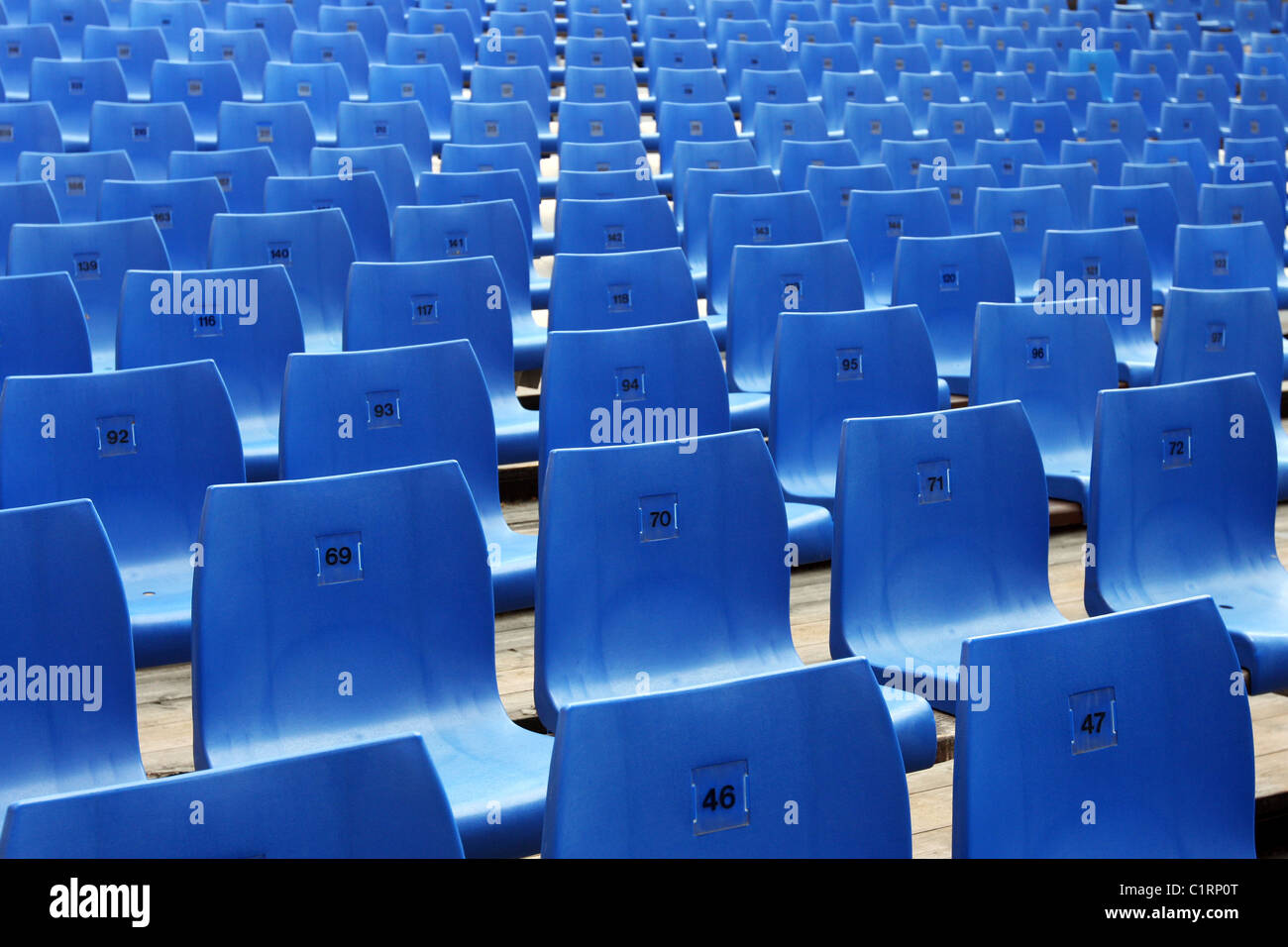 Chairs in a stadium Stock Photo - Alamy