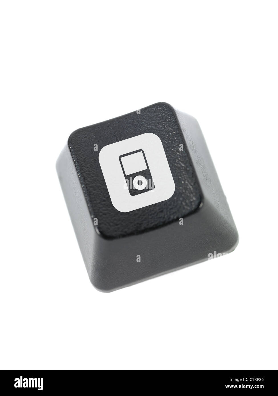 A keyboard key isolated against a white background Stock Photo - Alamy