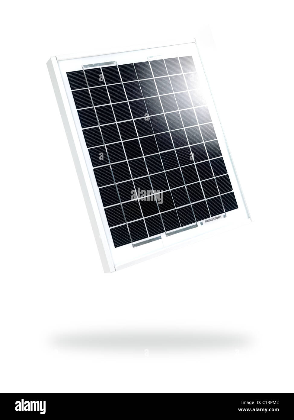 A solar panel isolated against a white background Stock Photo - Alamy