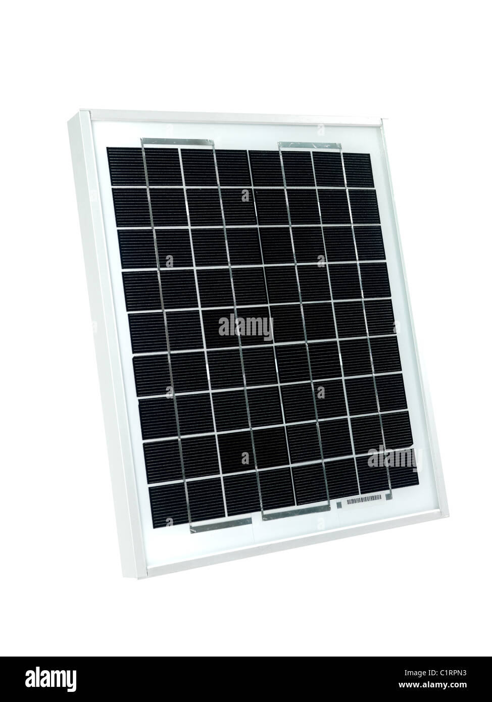 A solar panel isolated against a white background Stock Photo - Alamy