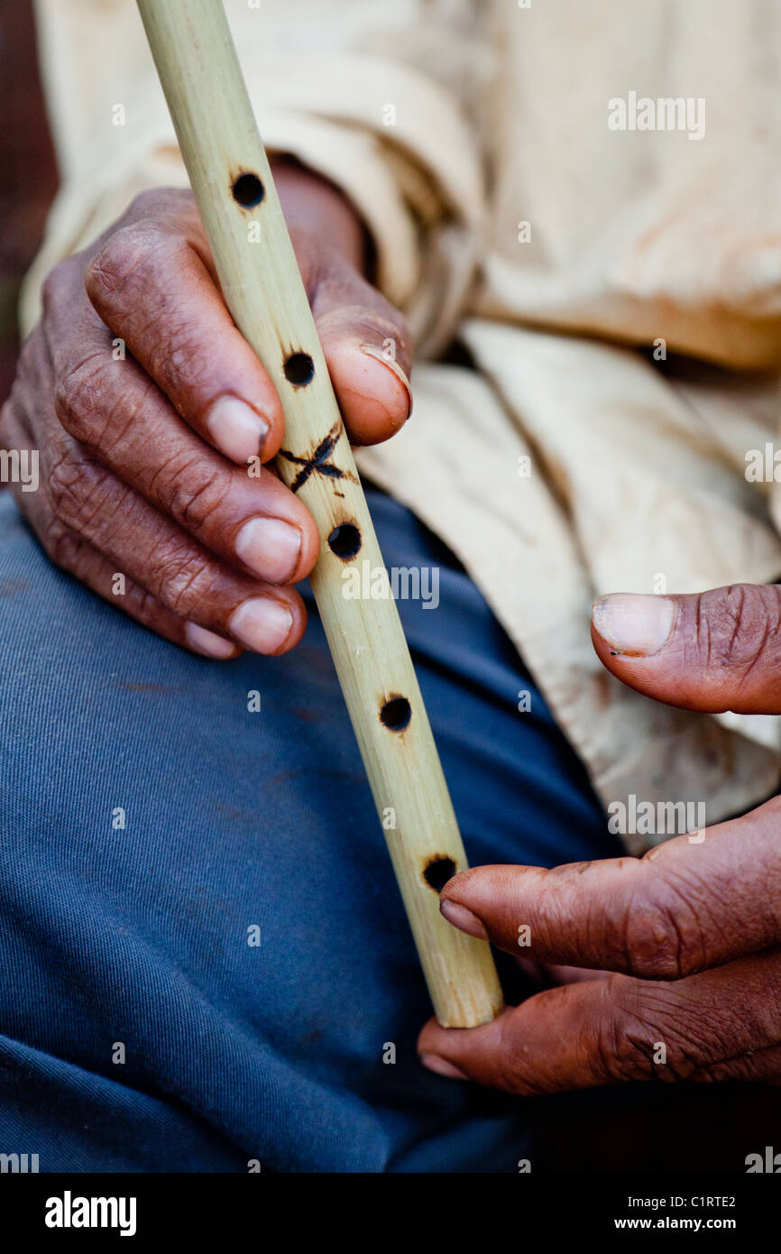 Mbya Guarani craftsman from San Ignacio, Misiones, Argentina ...