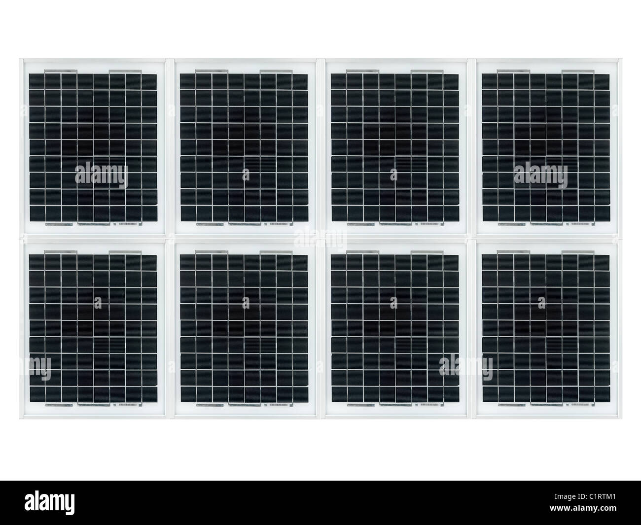 A solar panel isolated against a white background Stock Photo - Alamy