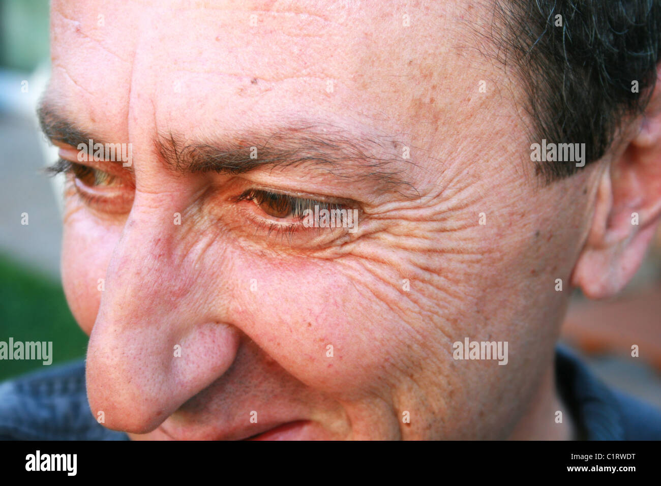 Smiling man horizontal portrait Stock Photo - Alamy