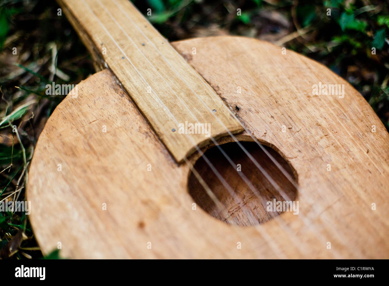 Hand made mbya guarani indigenous guitar hi-res stock photography and ...