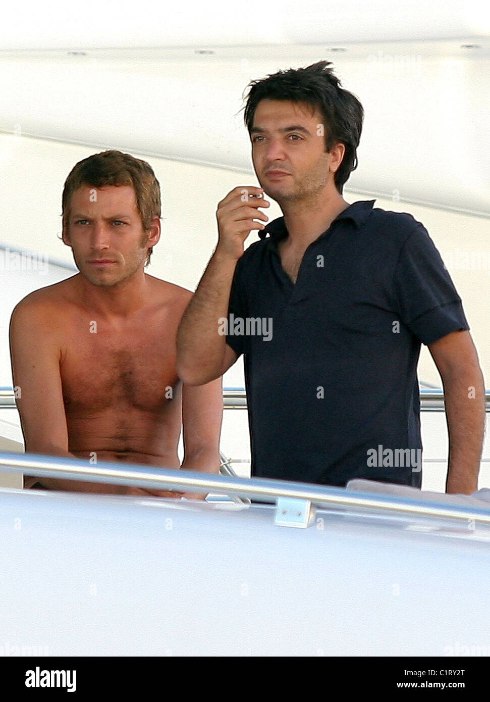 Designer Ora Ito and film producer Thomas Langmann (right) on a yacht ...