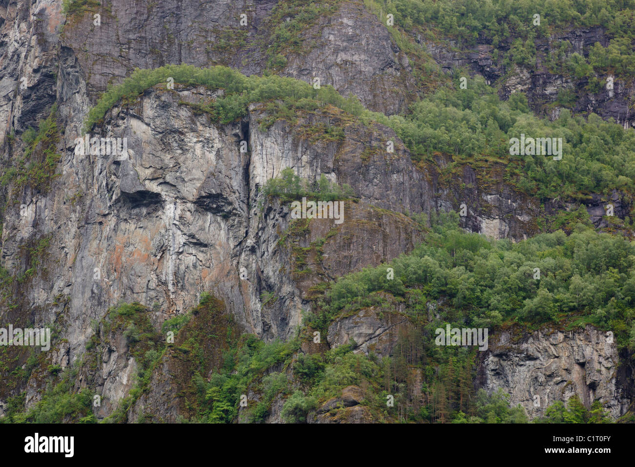 rock formation in Geiranger Fjord Stock Photo - Alamy