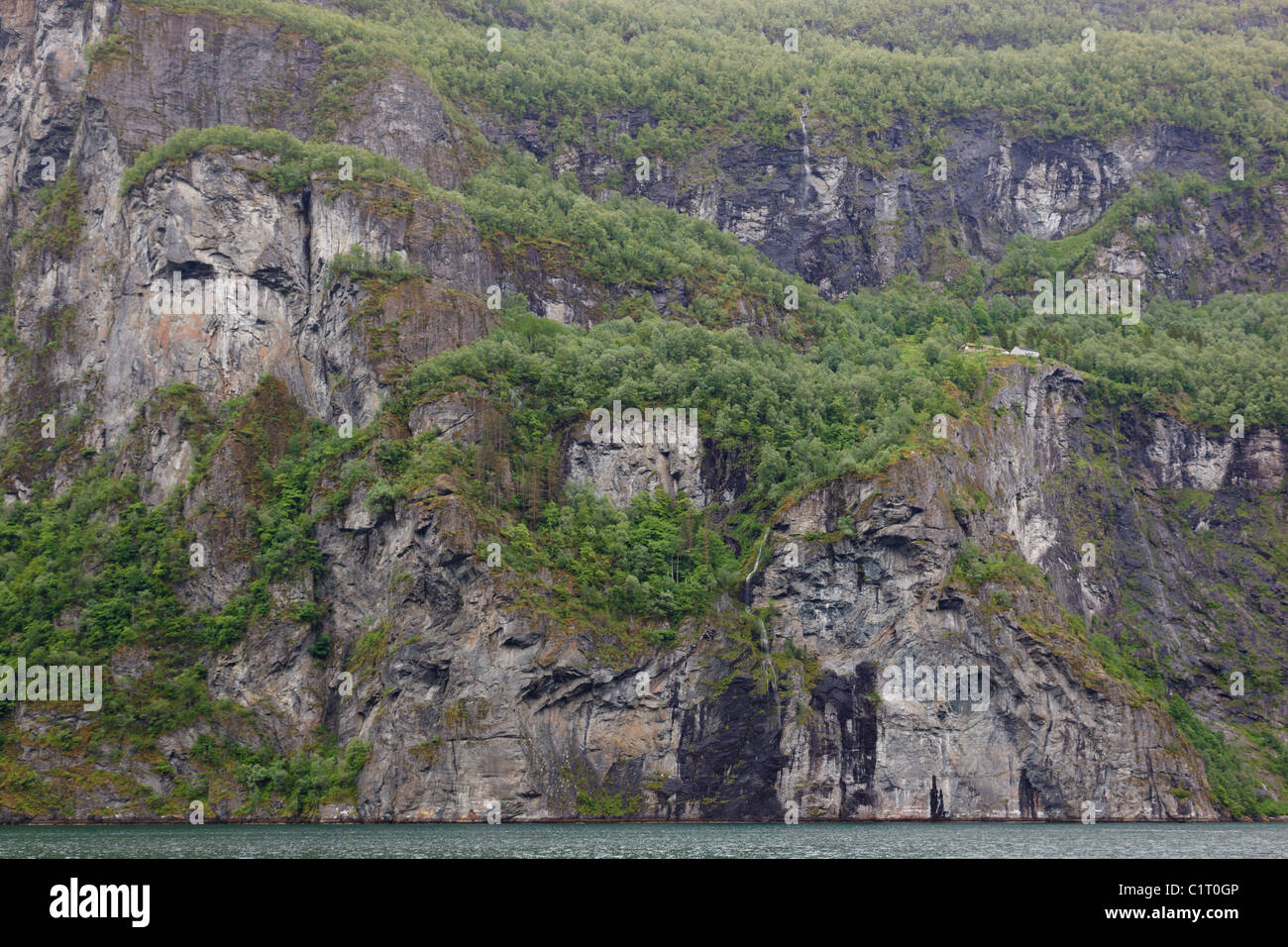 rock formation in Geiranger Fjord Stock Photo - Alamy