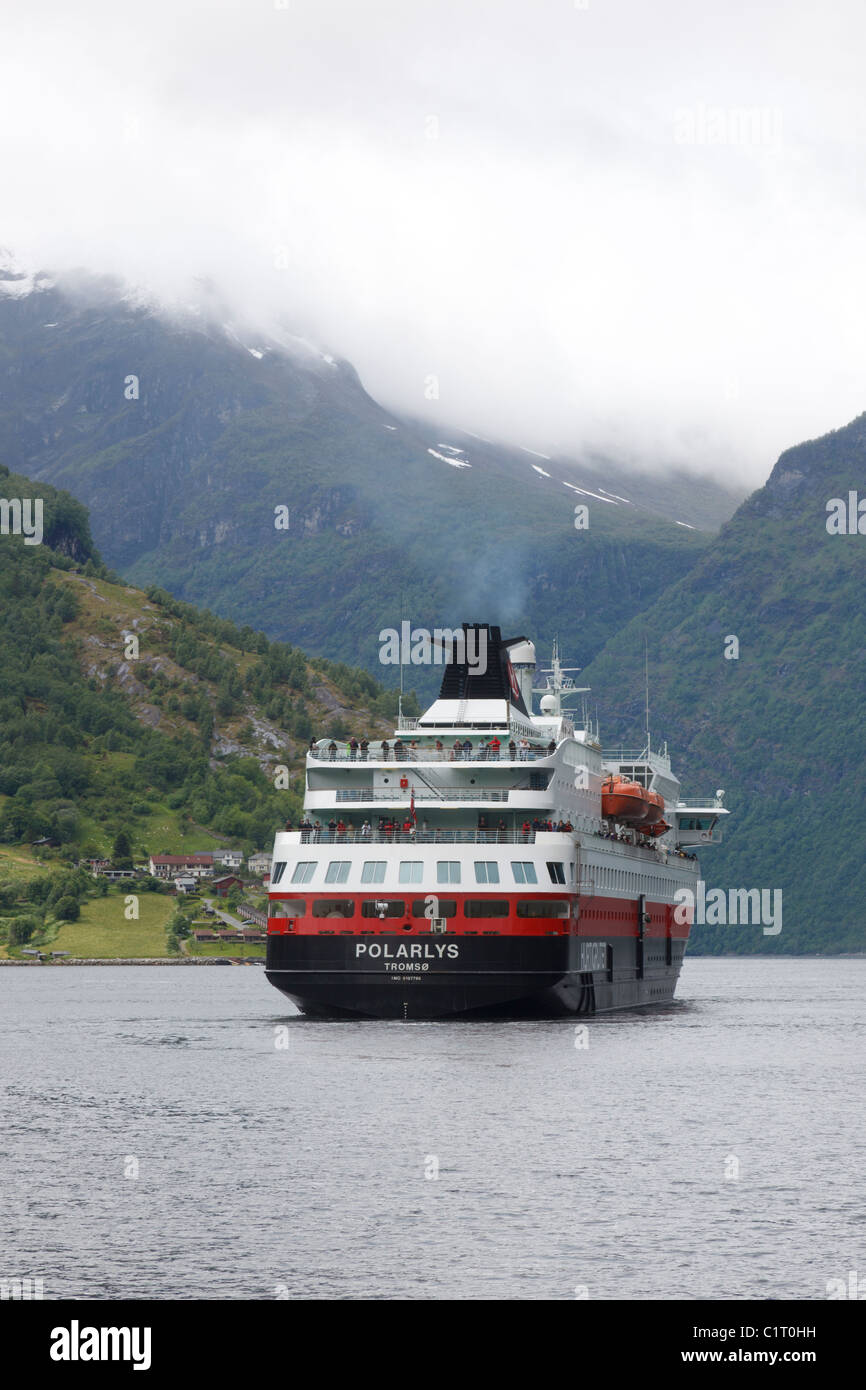 ferry in Geiranger Fjord Stock Photo - Alamy