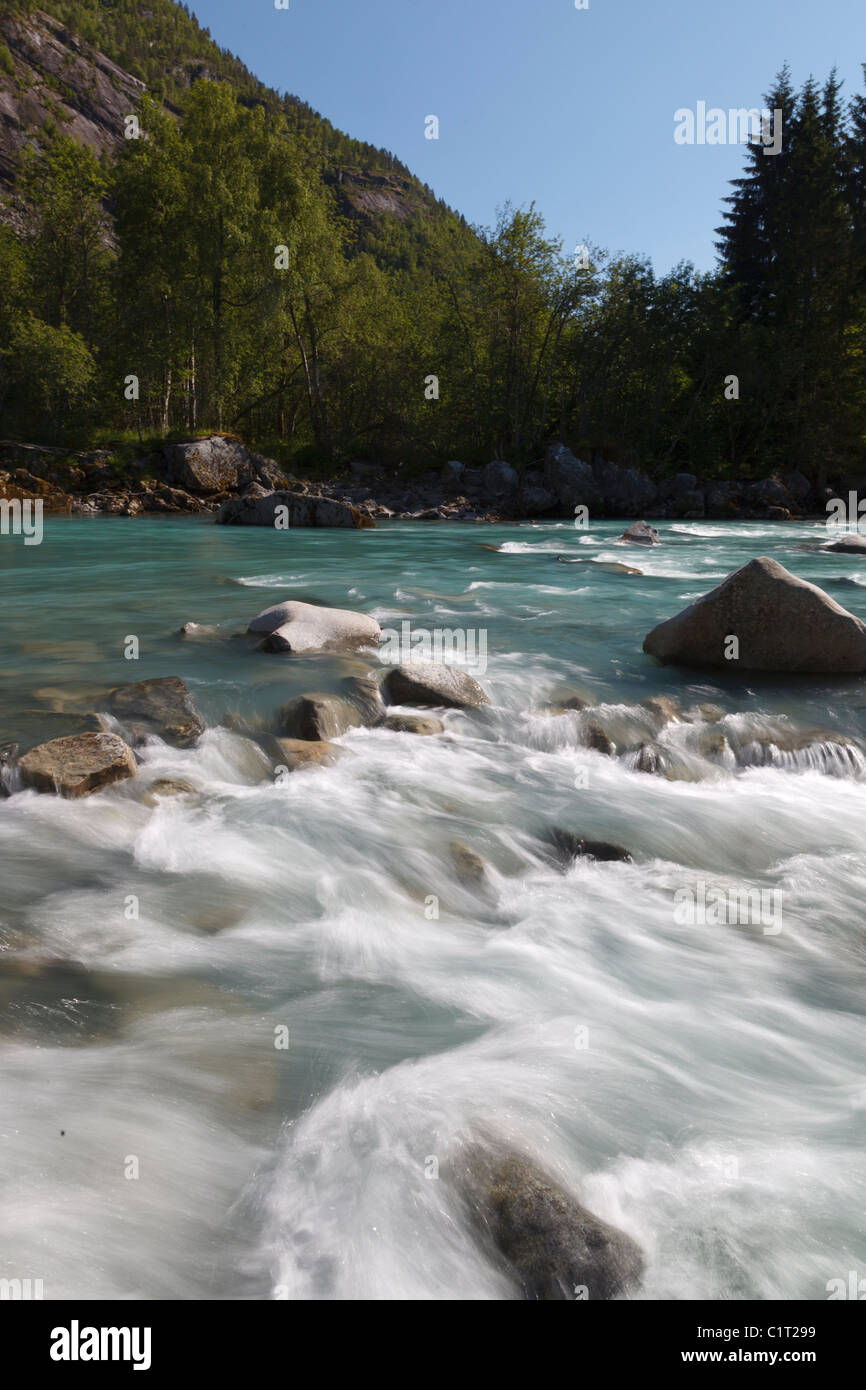 glacial stream in Jostedal Stock Photo - Alamy