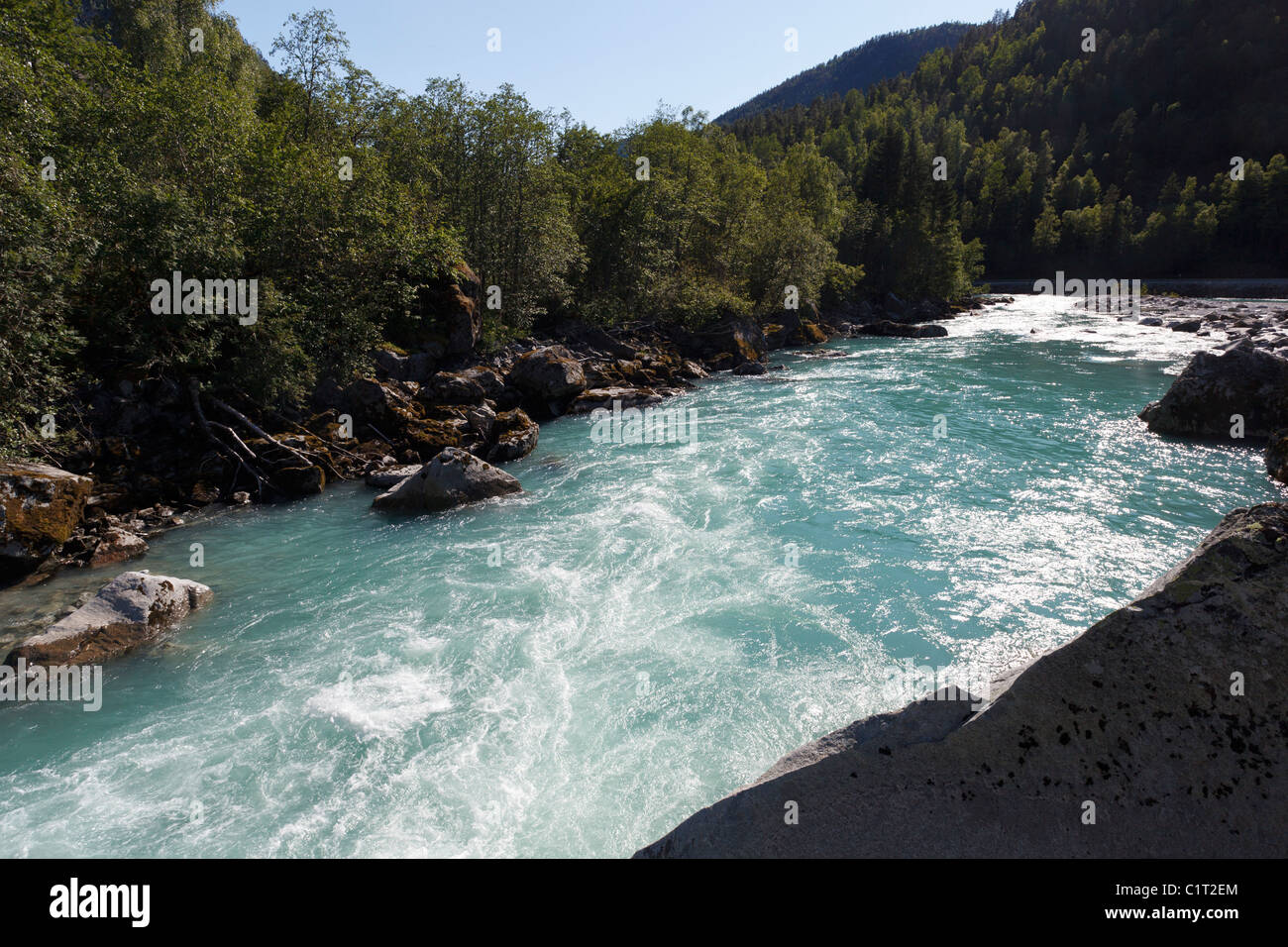 glacial stream in Jostedal Stock Photo - Alamy