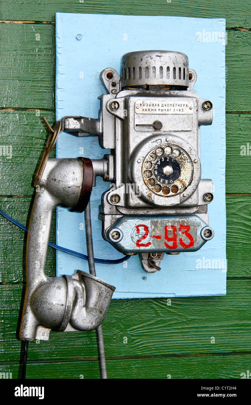 Vintage Russian Telephone Stock Photo - Alamy