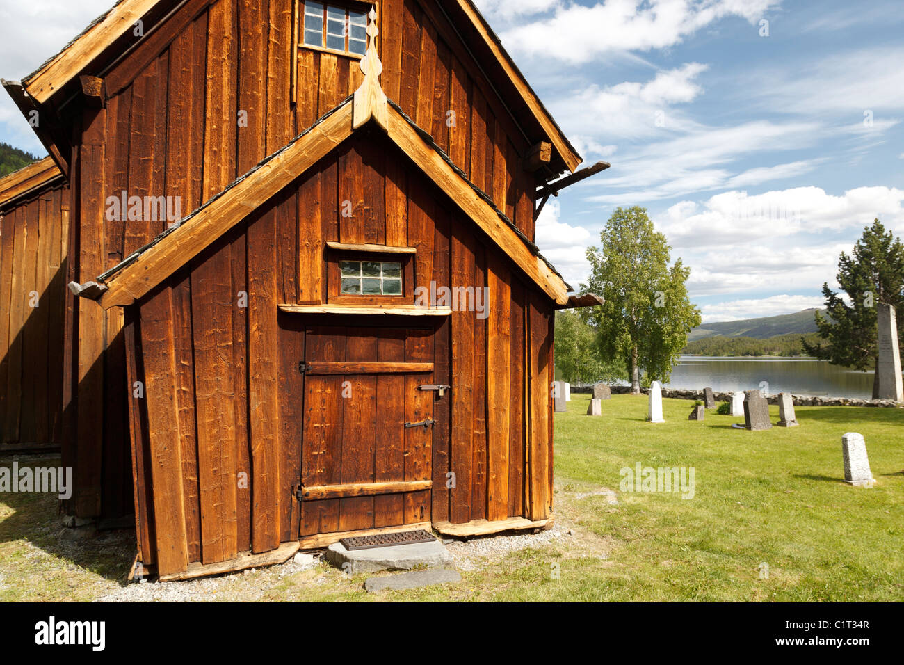 stave chuch in Hol Stock Photo - Alamy