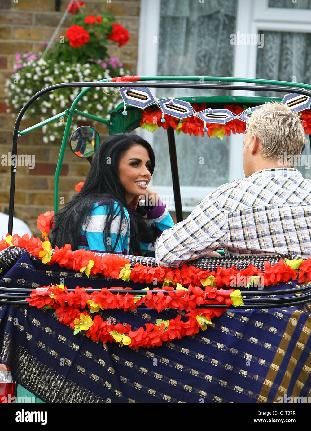 Katie Price aka Jordan with her stylist Gary Cockerill filming on ...