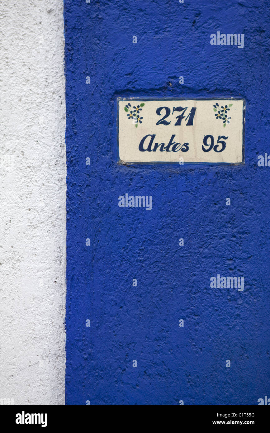 Address painted on stucco wall Stock Photo - Alamy