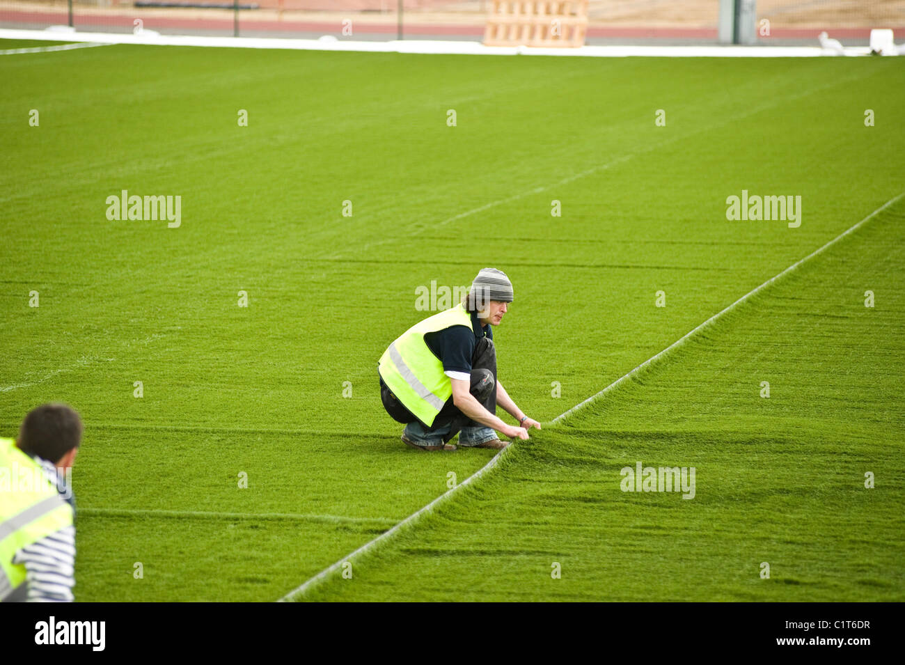 Laying Artificial Turf Stock Photo - Alamy