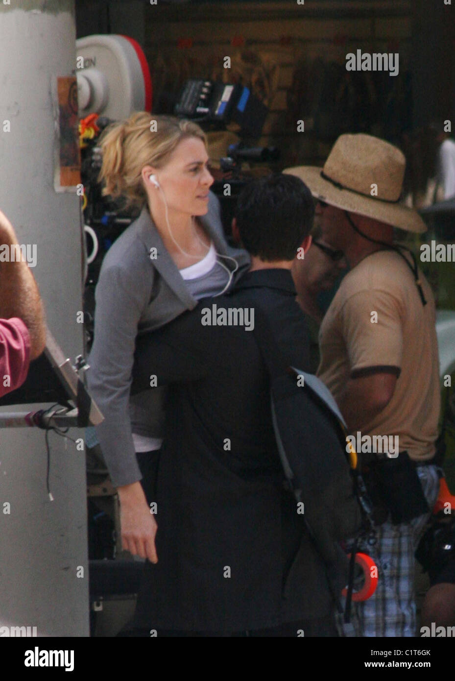 Christine Adams and Milo Ventimiglia filming on location for season ...