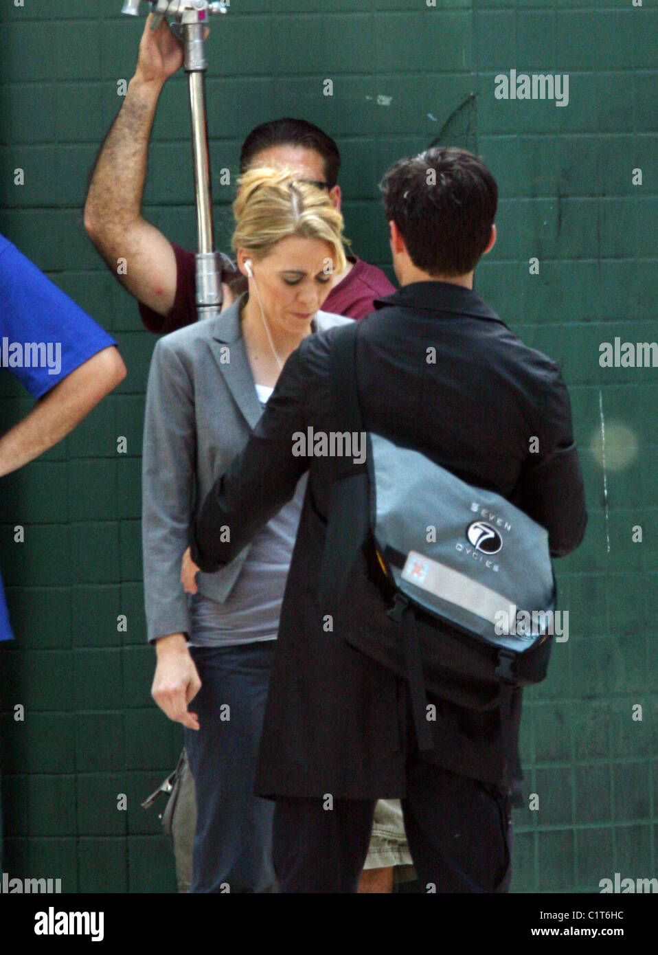 Christine Adams and Milo Ventimiglia filming on location for season ...