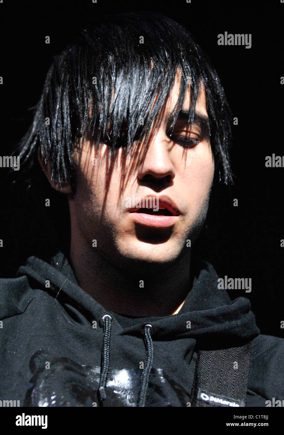 Peter Wentz of Fall Out Boy performing live on stage at the Molson ...