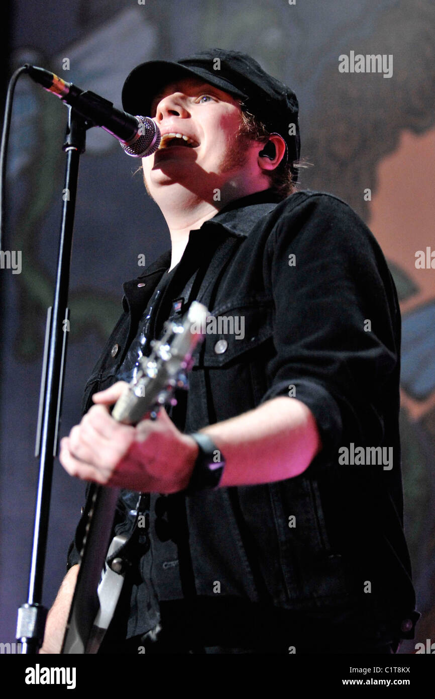 Patrick Stump of Fall Out Boy performing live on stage at the Molson ...