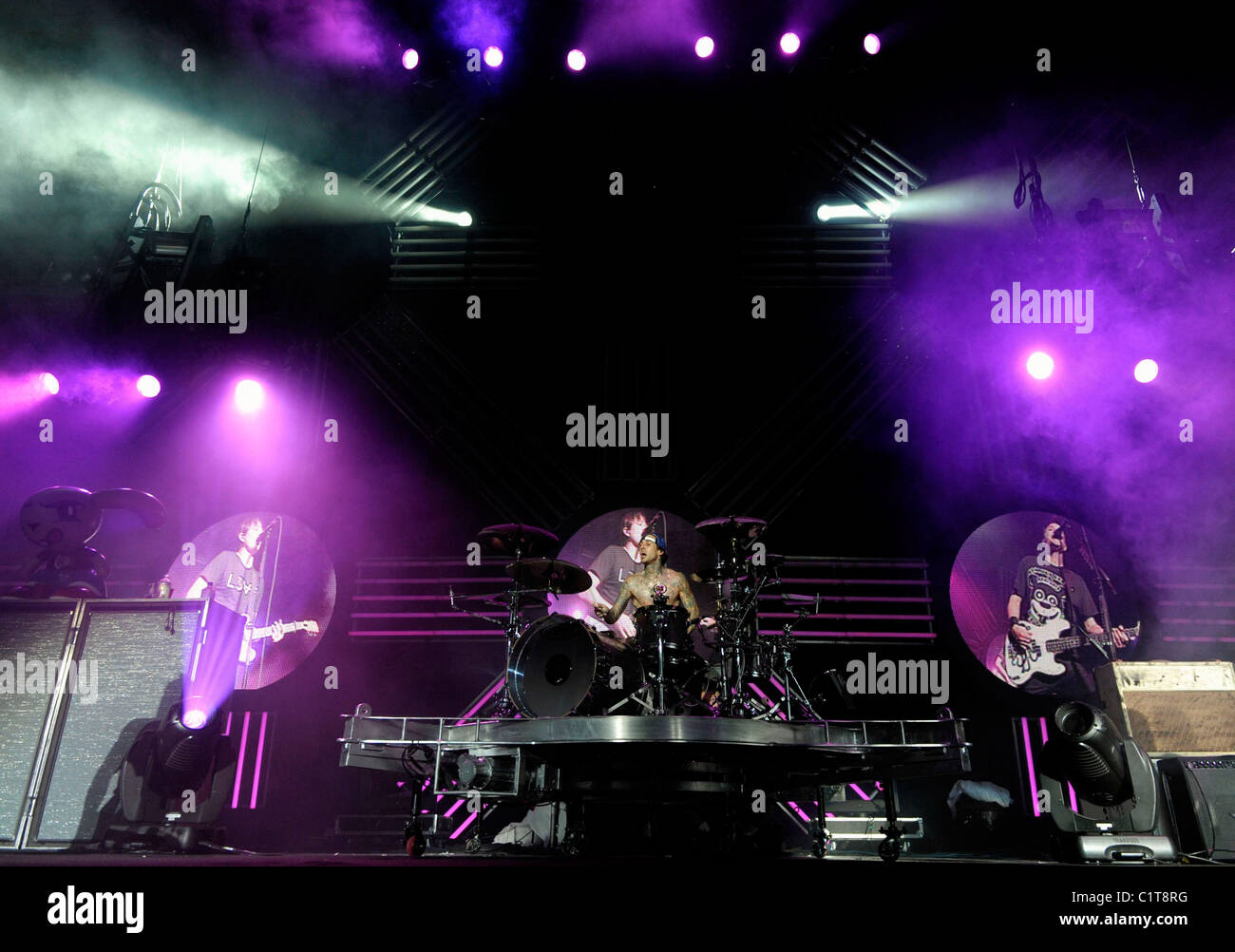 Blink-182 performing live at the Molson Amphitheatre Toronto, Canada ...