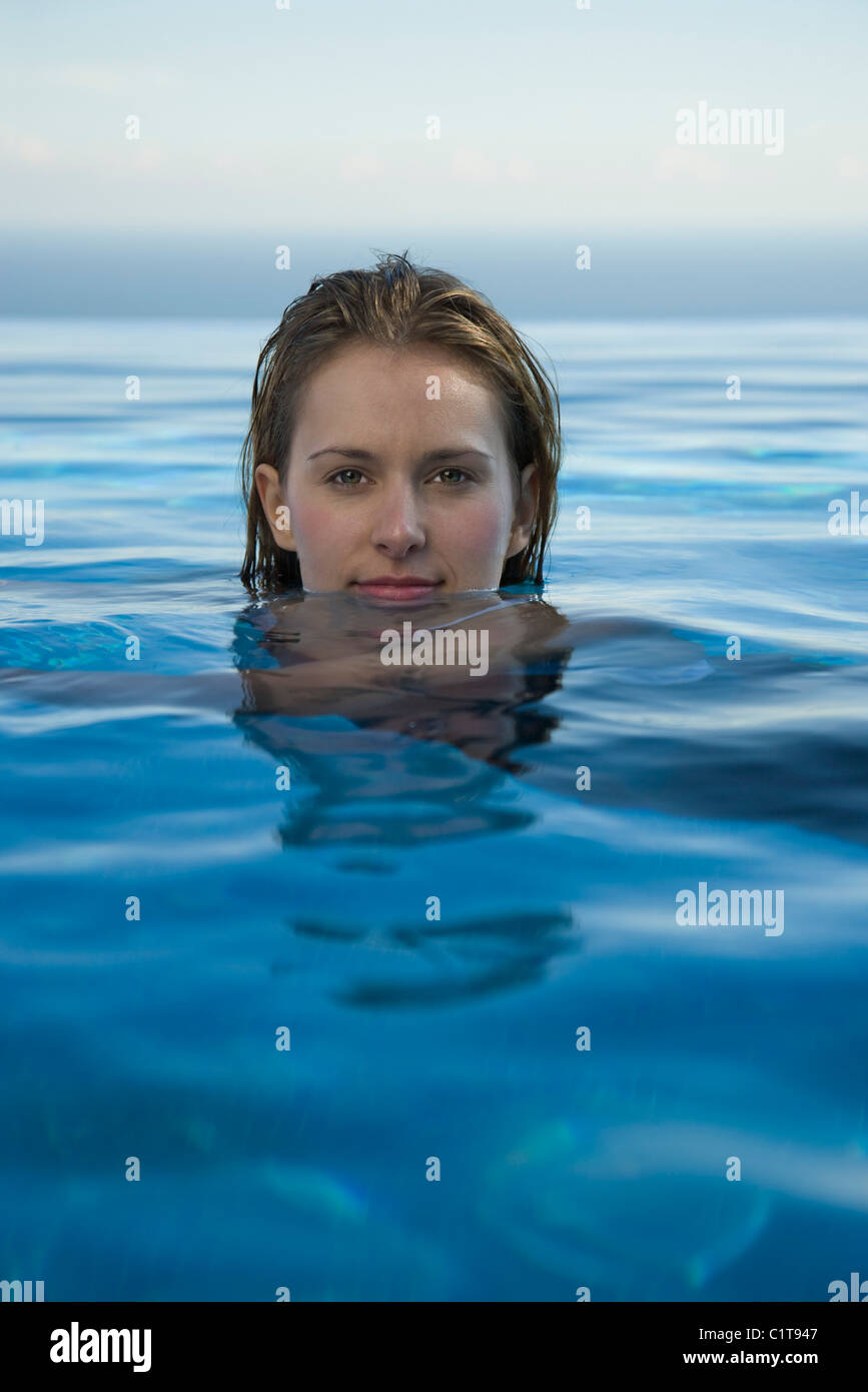 Person relaxing in infinity hi-res stock photography and images - Alamy