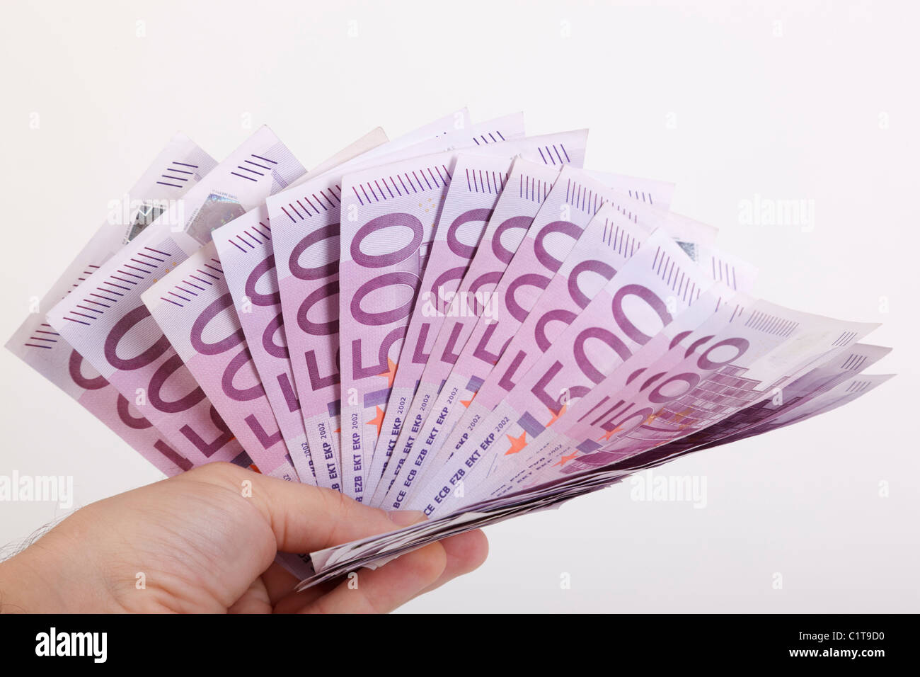 500 Euro bank notes in hand Stock Photo - Alamy