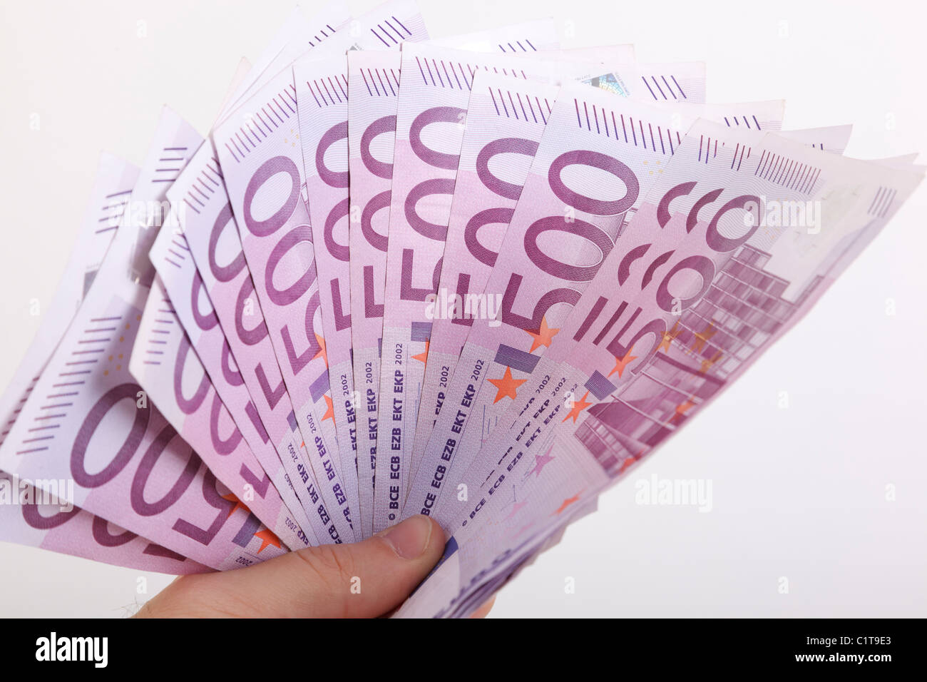500 Euro bank notes in hand Stock Photo - Alamy