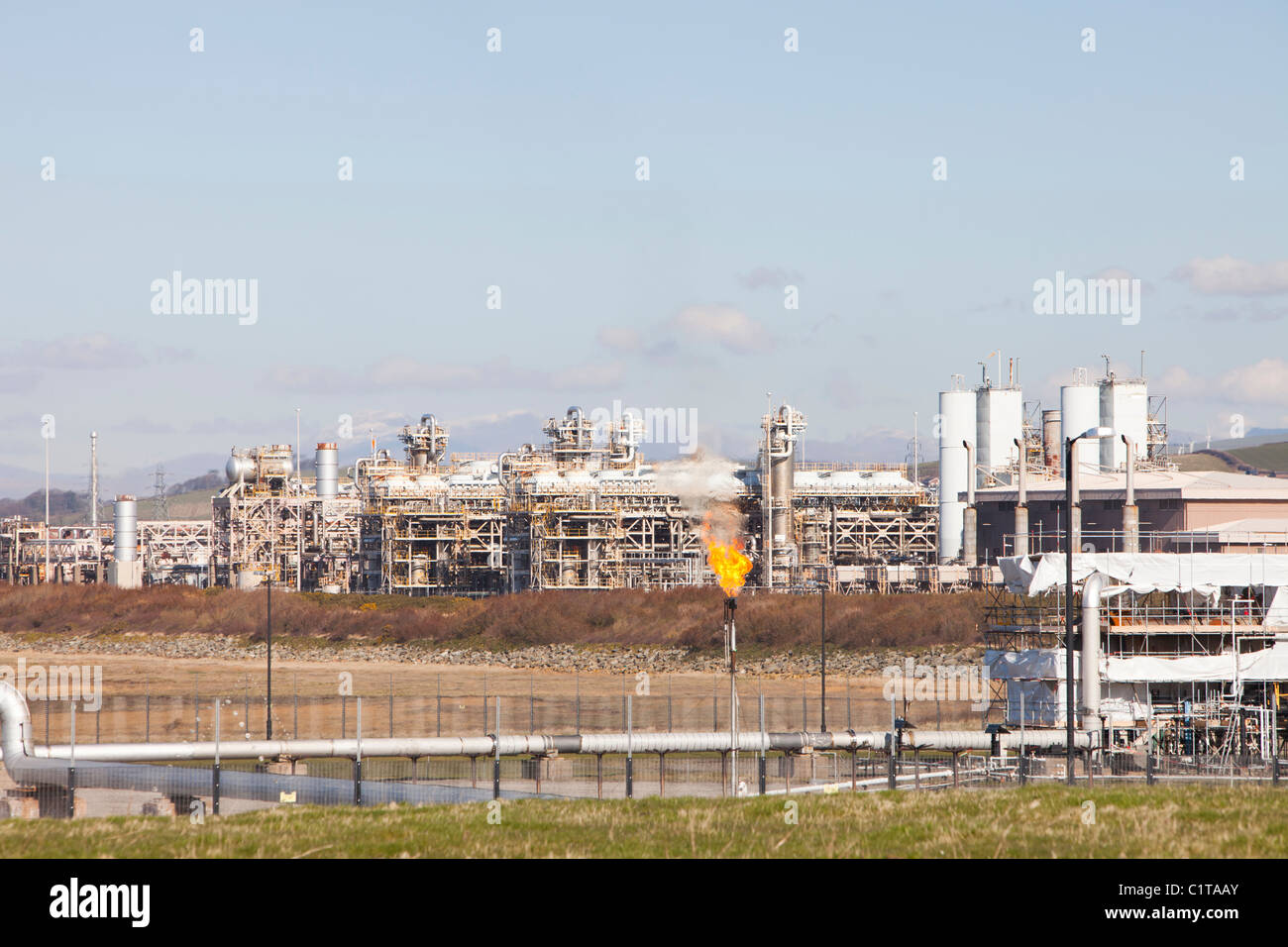 A gas terminal at Barrow in Furness, Cumbria, UK, that processes ...