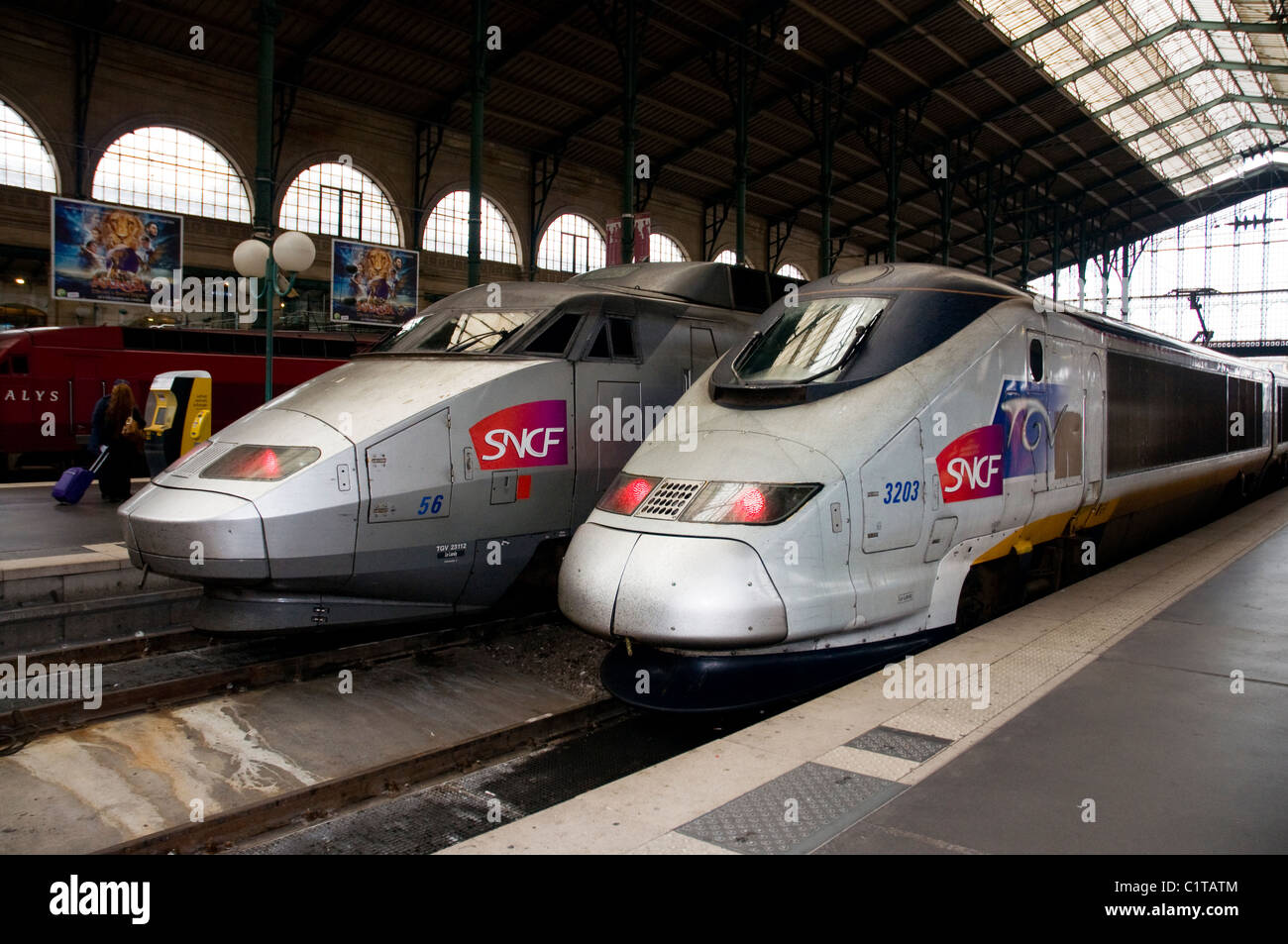 eurostar three capitals , 9 car TGV , 3203 , TGV sud-est , 8 car , 56 ...