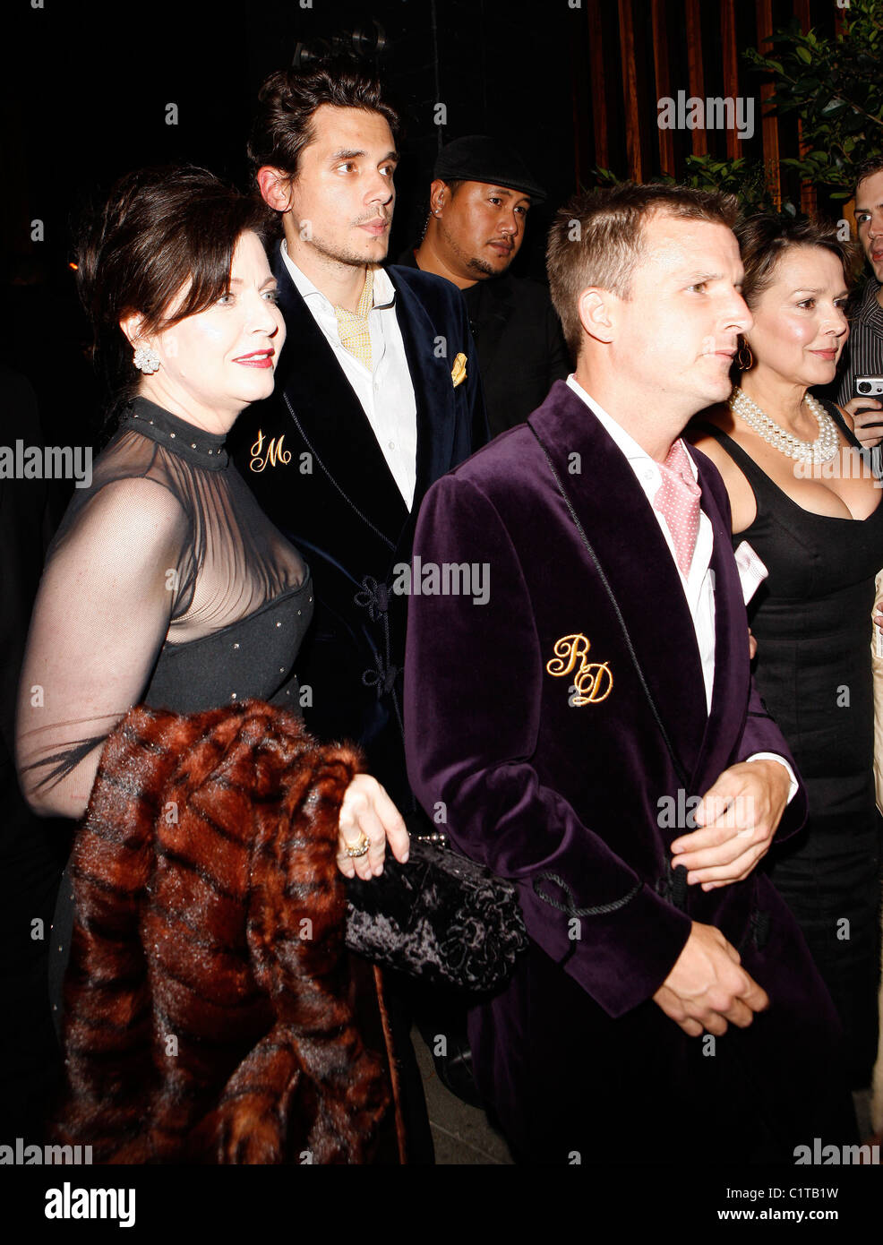 John Mayer with his mum Margaret arrive at My House club in Hollywood ...