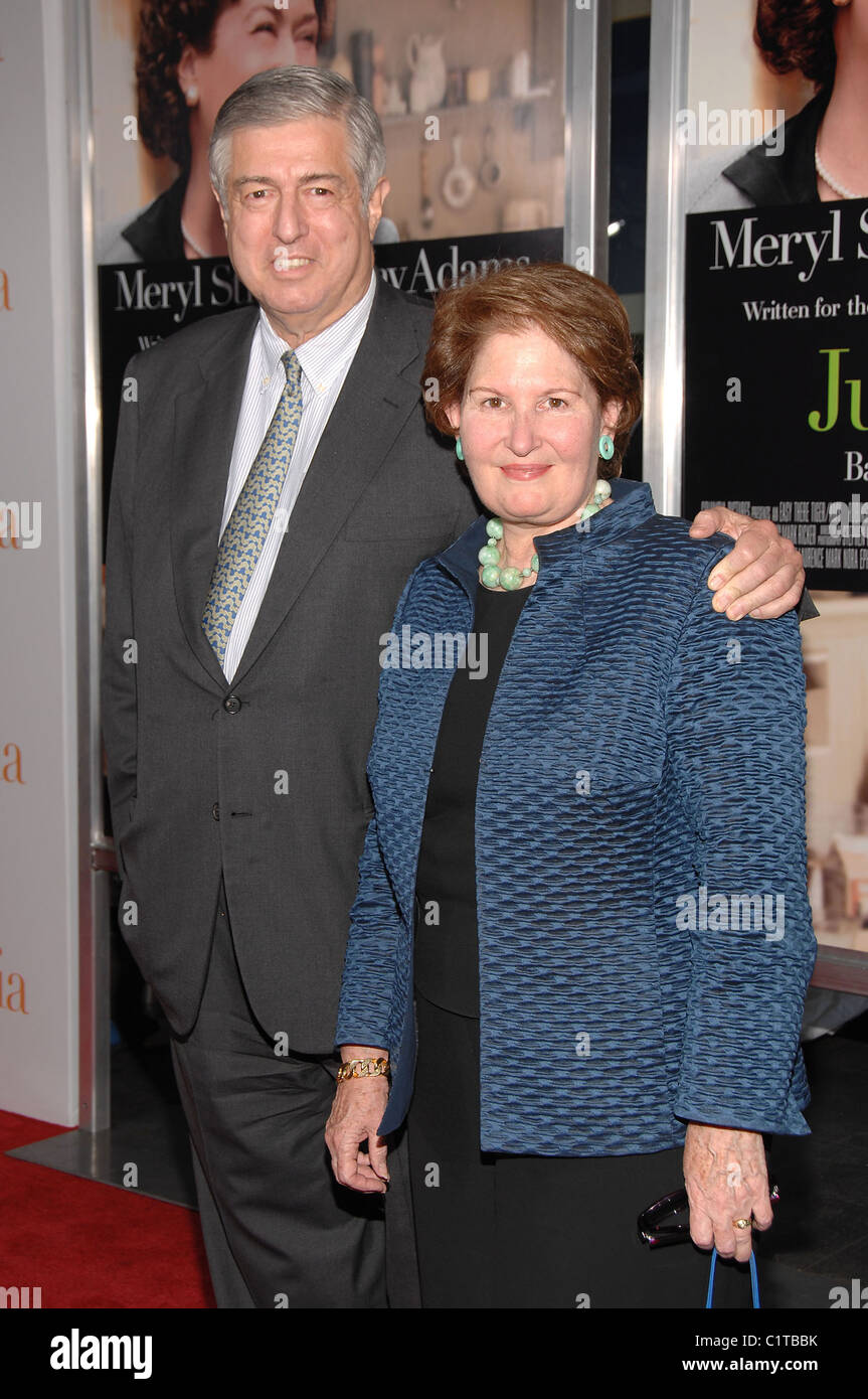 Tim and Nina Zagat attends the 'Julie & Julia' premiere at the Ziegfeld ...