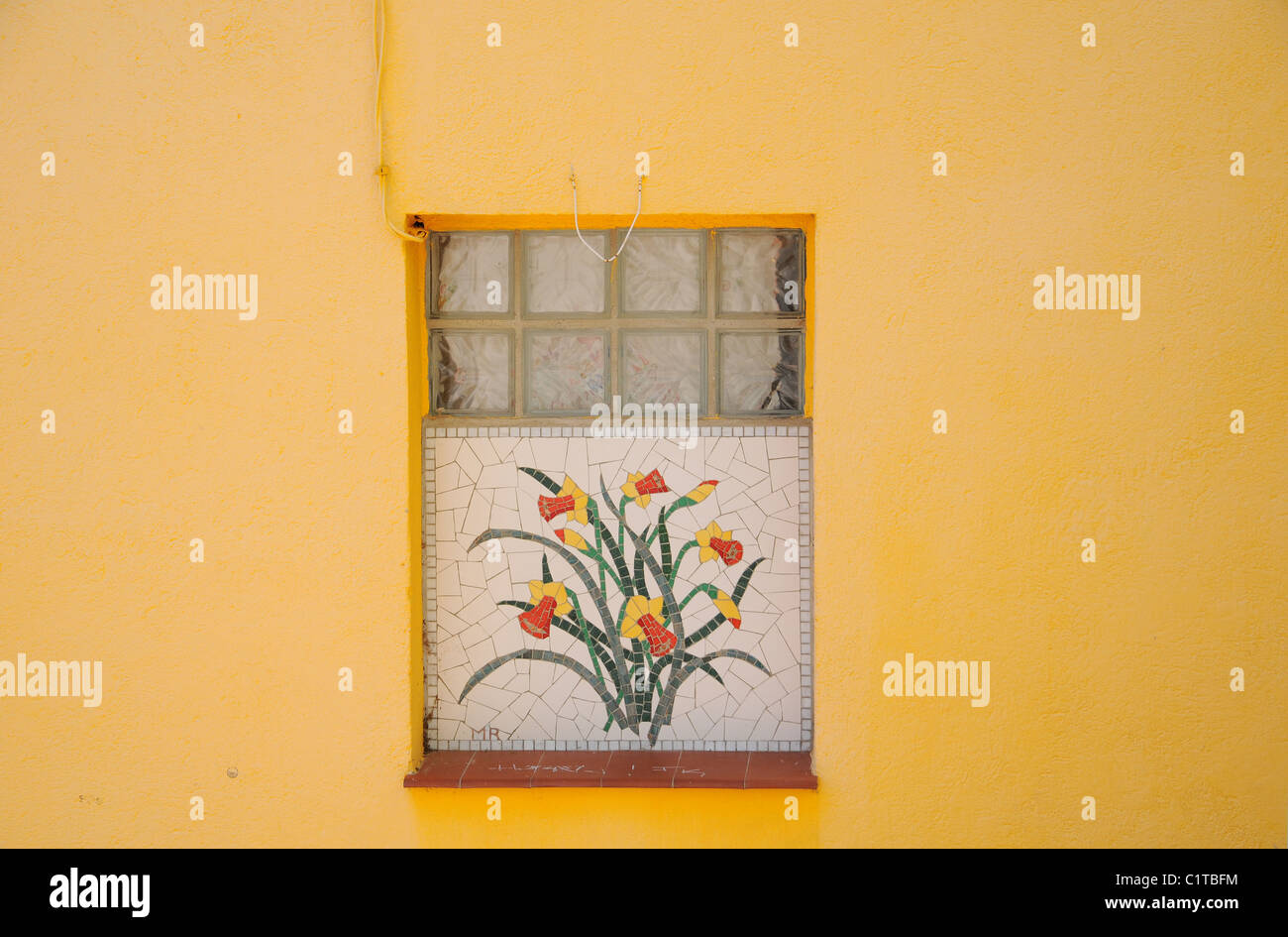 Decorative window with mosaic Stock Photo - Alamy