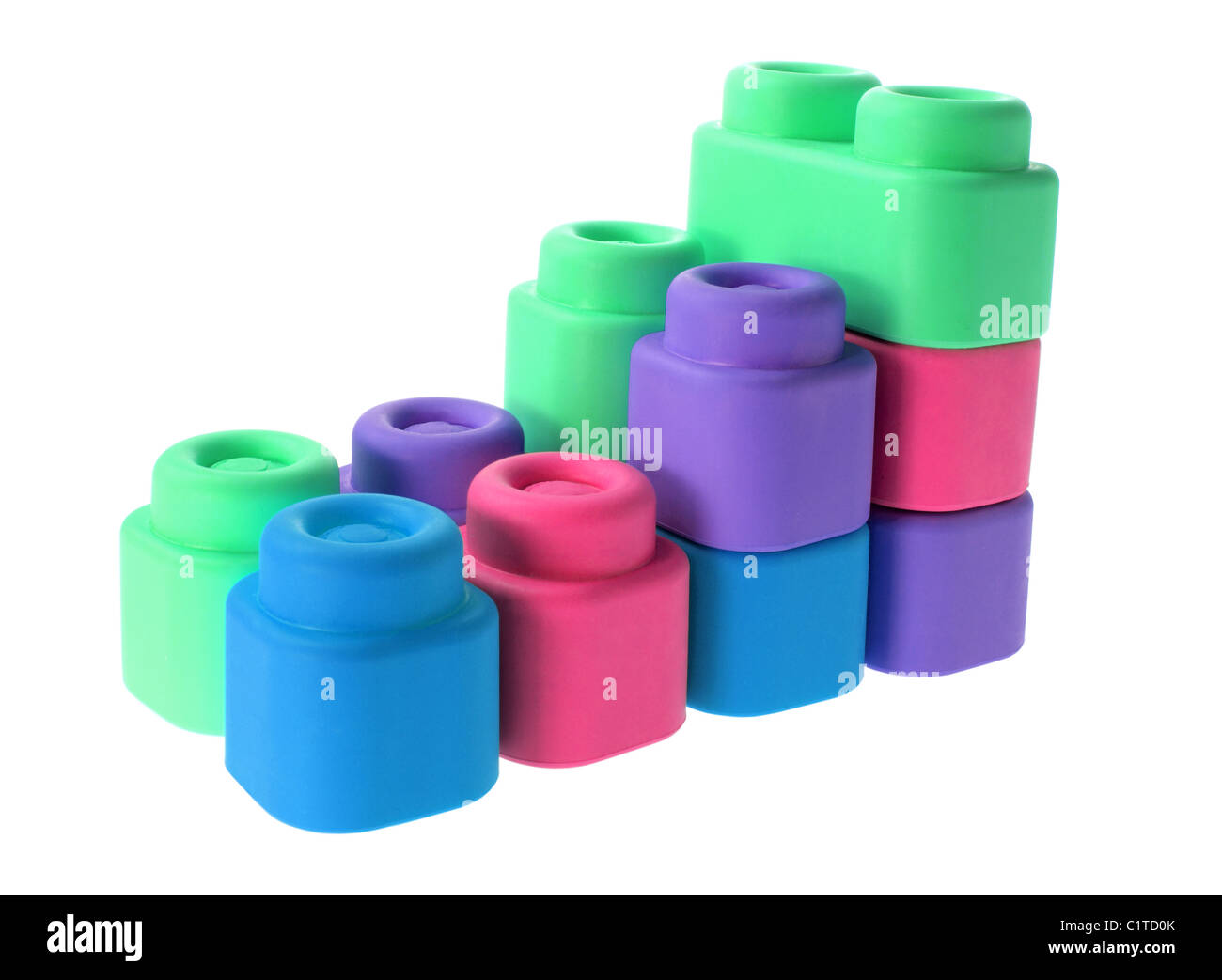 Rubber Toy Blocks Stock Photo - Alamy