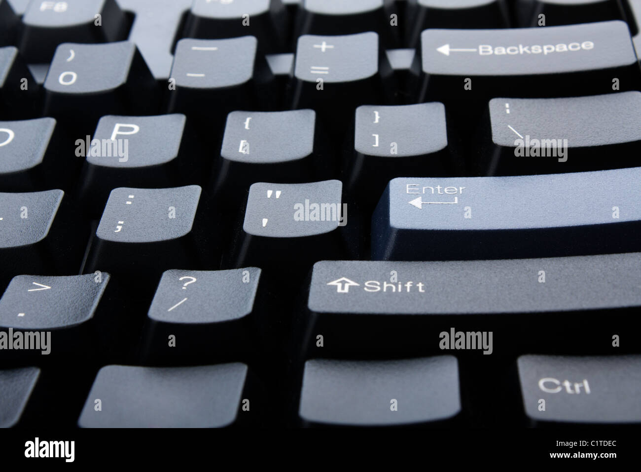 PC keyboard of black color closeup view Stock Photo - Alamy
