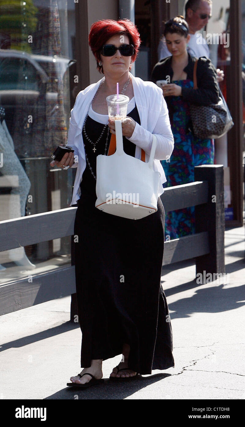 Sharon Osbourne stops to buy a cold drink whilst out with her eldest ...