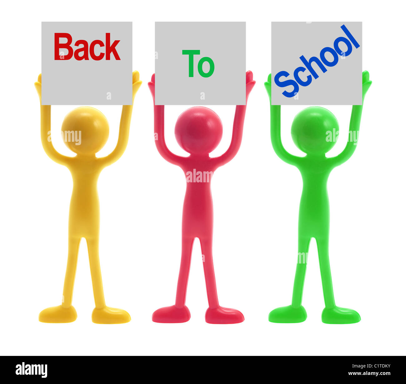 Back to School Concept with Rubber Figures Stock Photo - Alamy