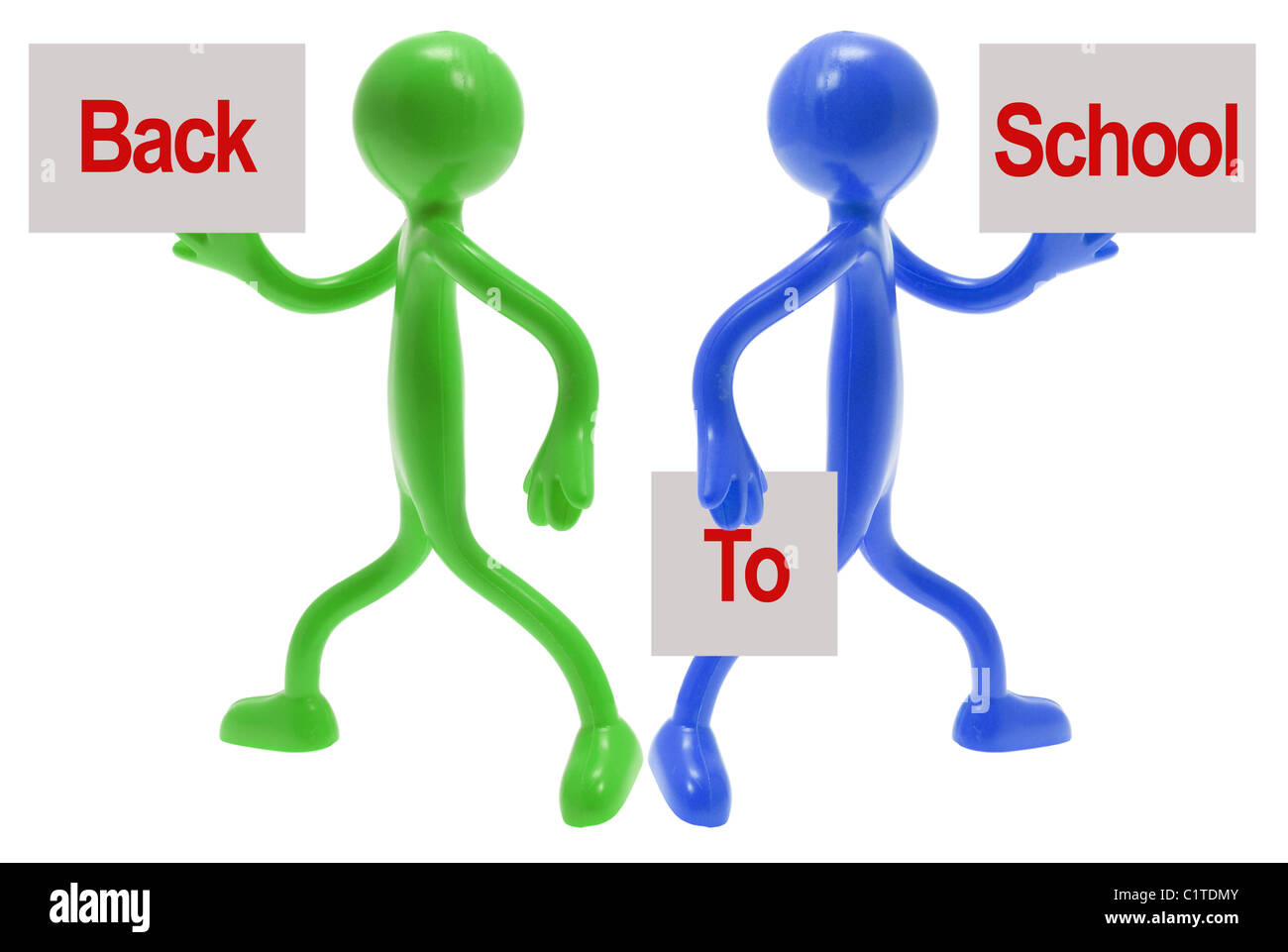 Back to School Concept with Rubber Figures Stock Photo - Alamy