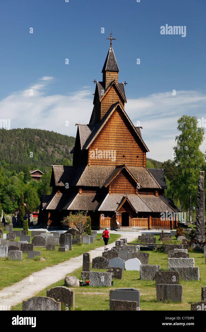 Heddal stave church Stock Photo - Alamy