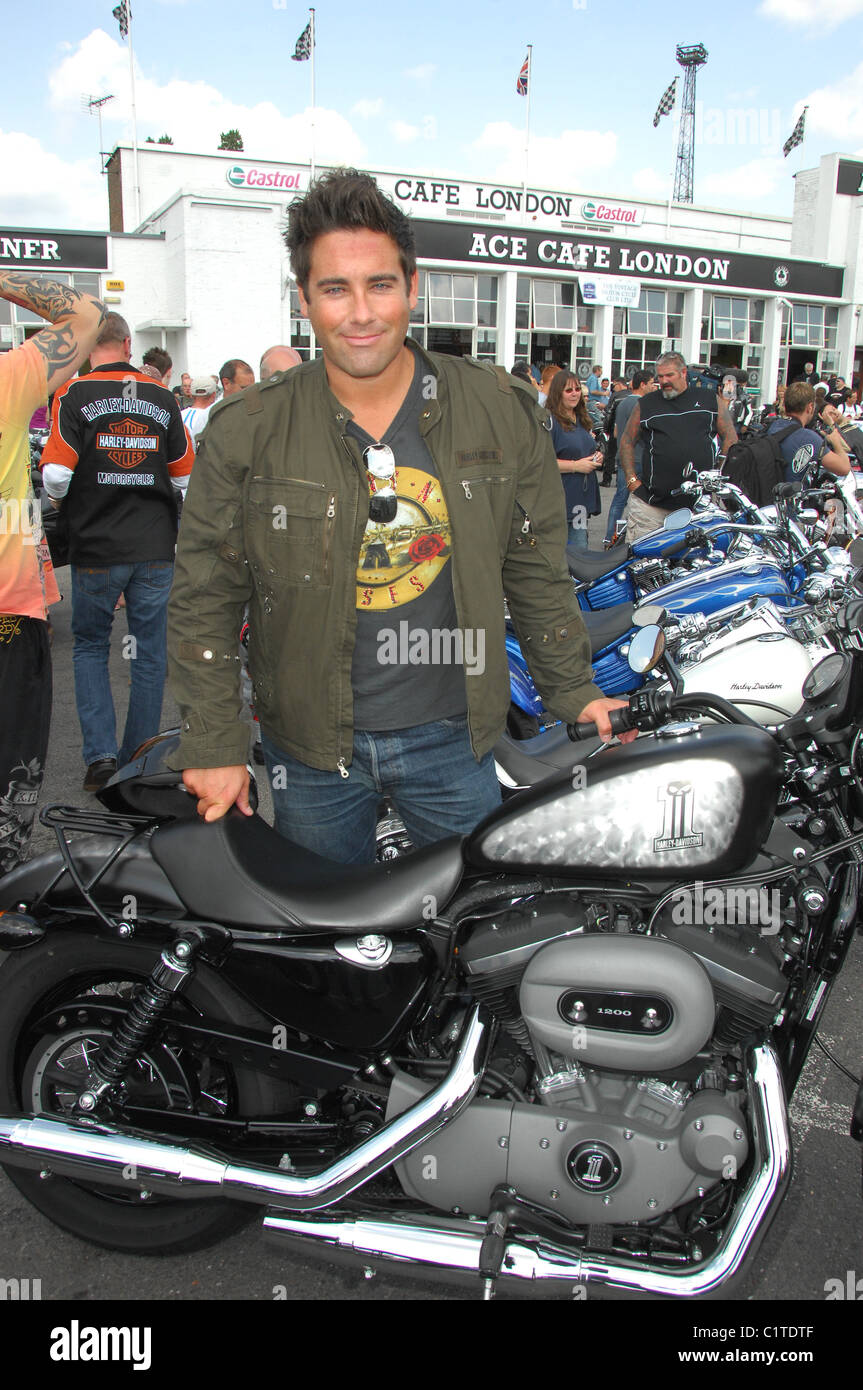 Giles Vickers Jones Harley Davidson celebrity bike ride London, England ...