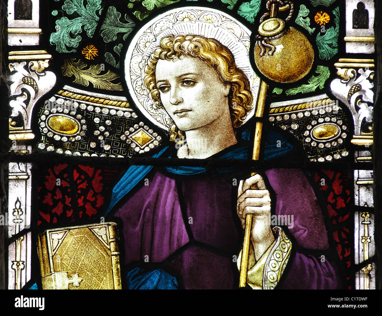 Saint James stained glass, St. James Church, Sutton Cheney ...