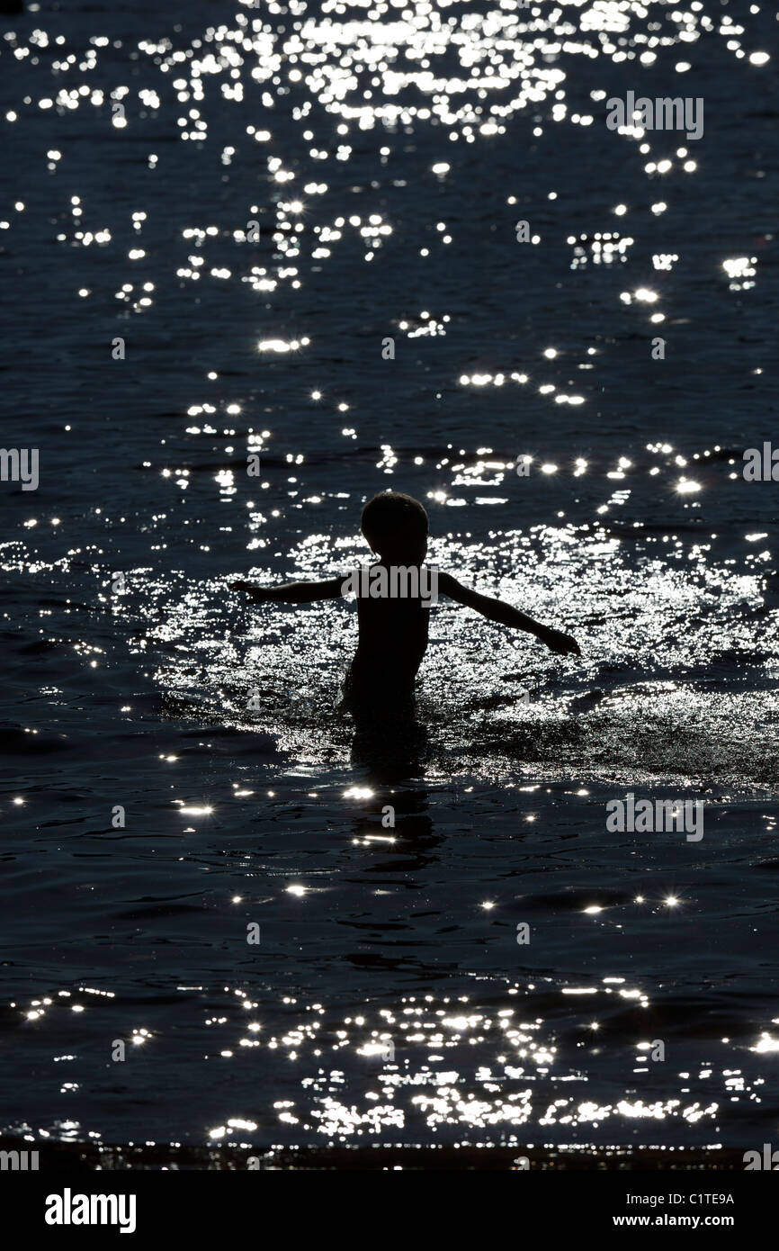 boy in water Stock Photo - Alamy