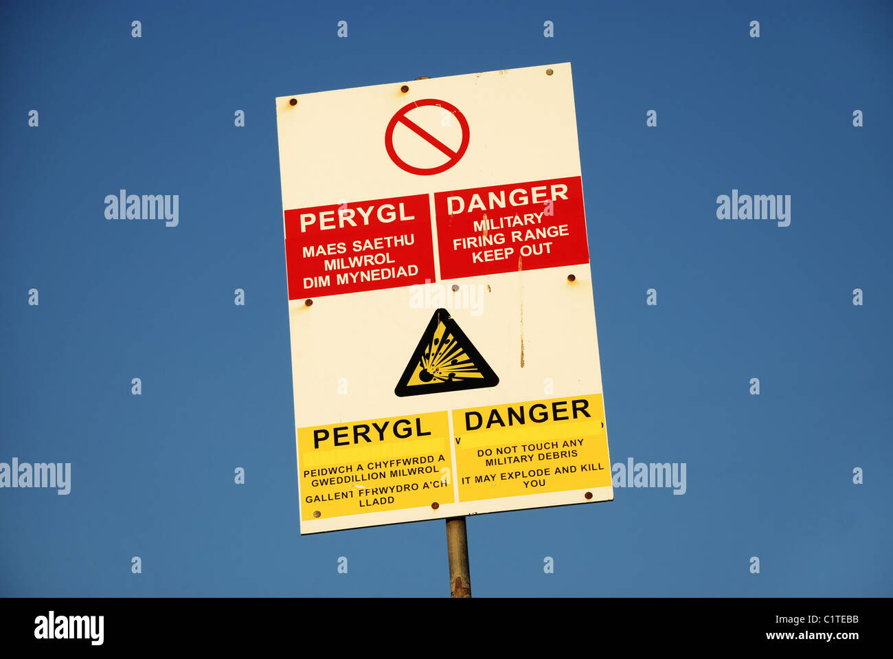 Military firing range no entry sign hi-res stock photography and images ...