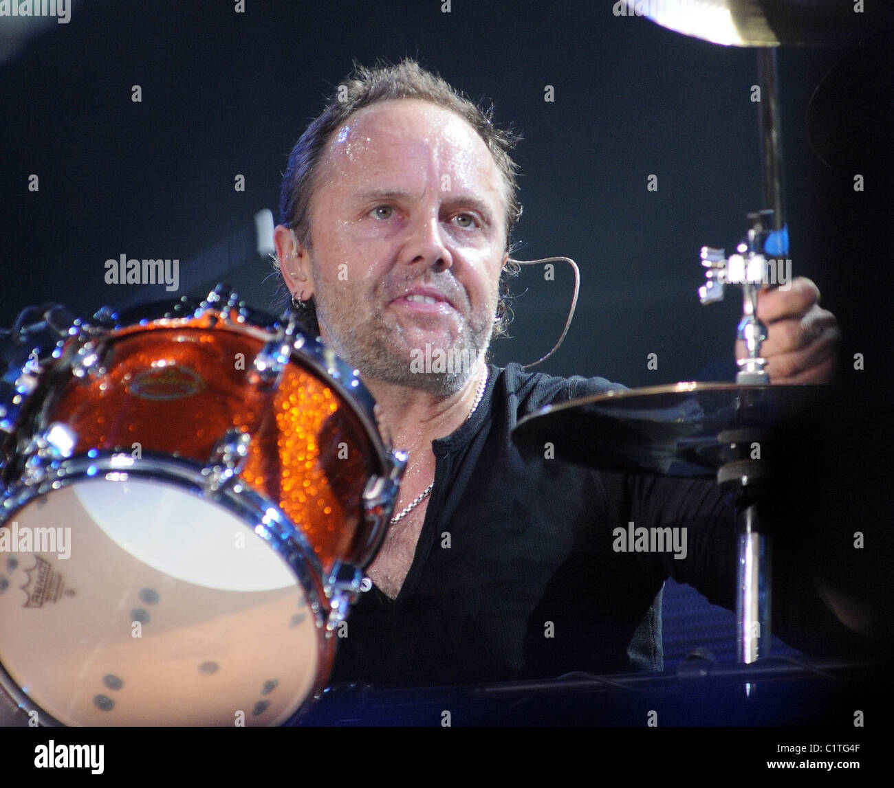 Lars Ulrich Metallica play live at Marley Park Dublin, Ireland - 01.08. ...