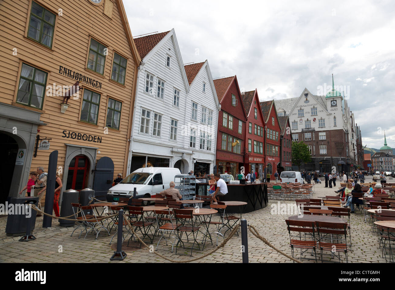 house facades in Bryggen in Bergen Stock Photo - Alamy