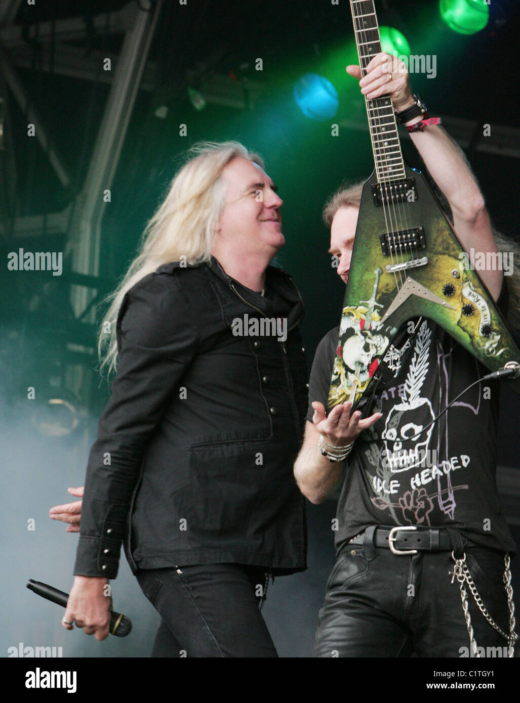 Biff Byford Saxon performing live at Sonisphere Festival 2009 - Day Two ...