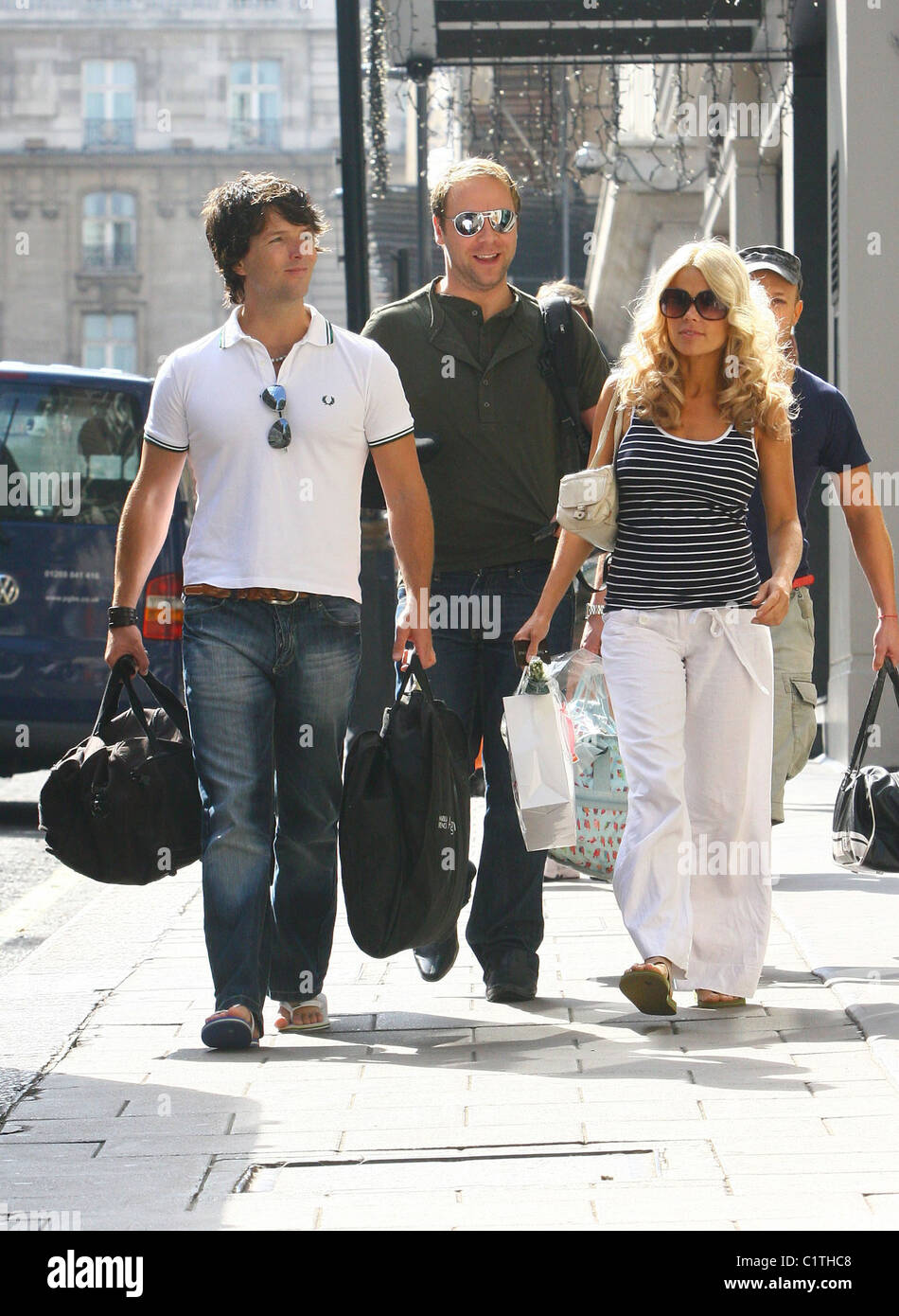 Melinda Messenger and Wayne Roberts out and about in Mayfair London ...