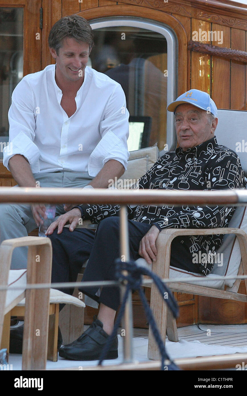 Edwin Van Der Saar and Mohamed Al Fayed on Al Fayed's Yacht 'SAKARA ...