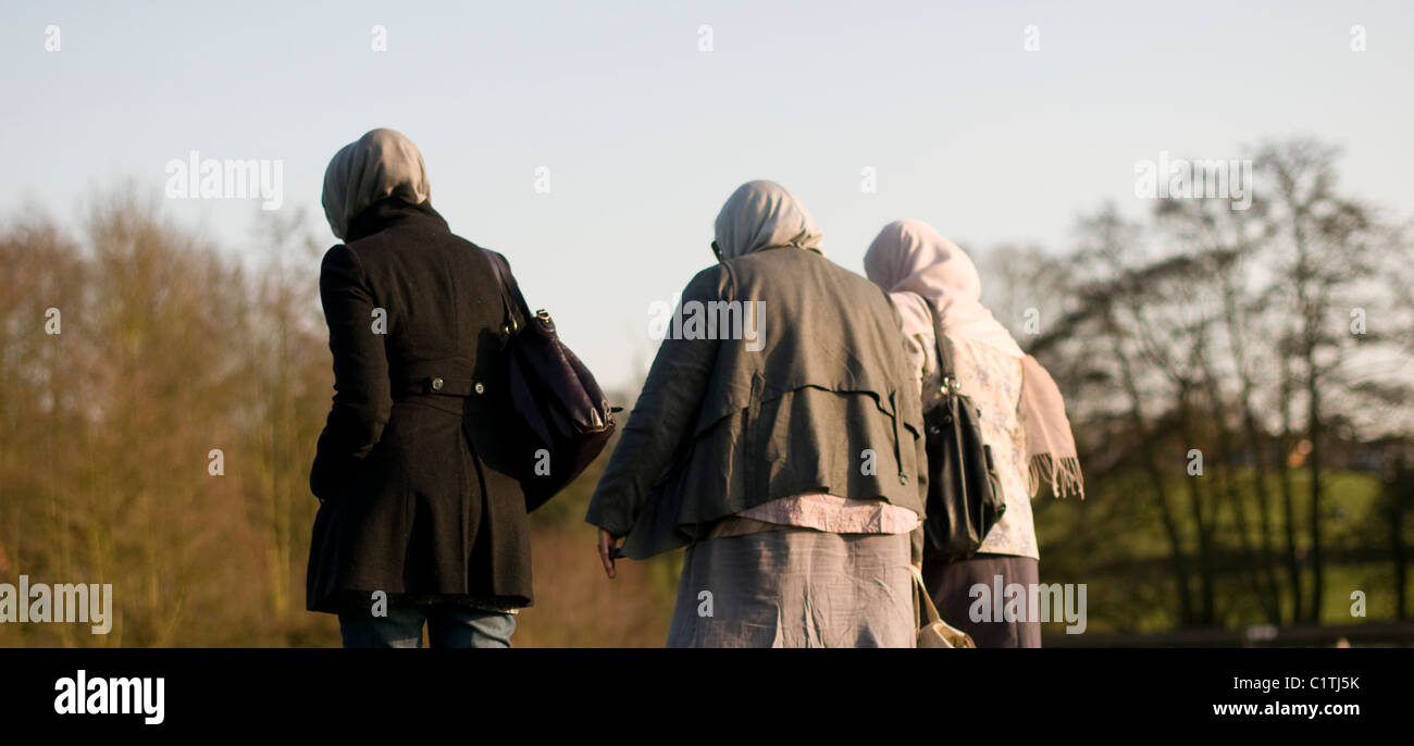 Three UK Muslim women Stock Photo - Alamy