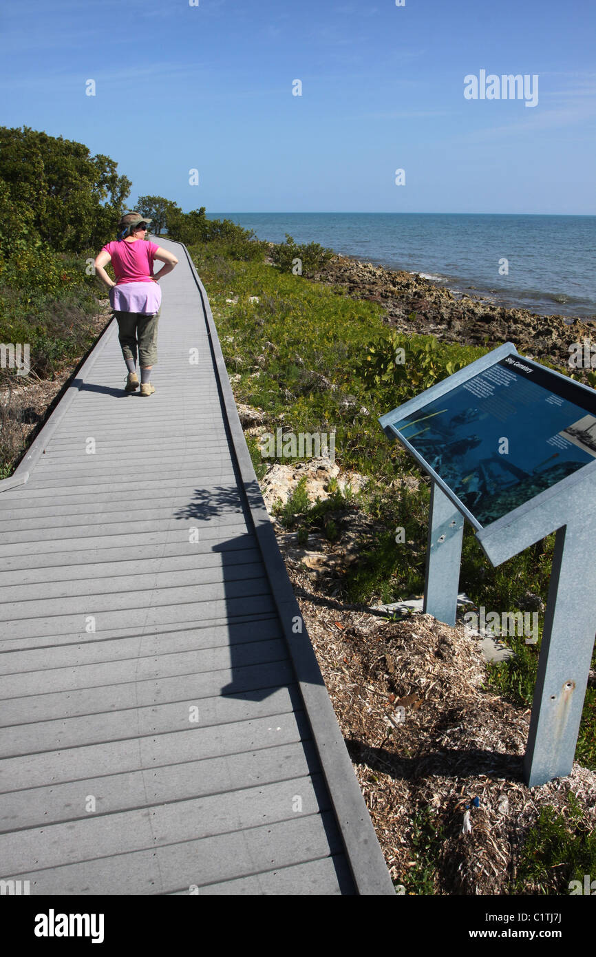 Elliott Key boardwalk Biscayne National Park Florida Stock Photo - Alamy